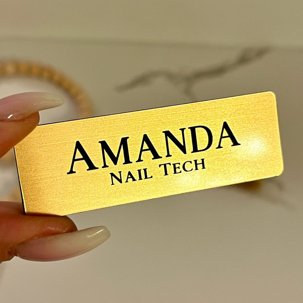 Custom Laser Engraved Name Tag Badges - Magnetic – VividEditions