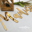 GOLD MIRROR NAME SIGN, CUSTOM ACRYLIC WALL PLAQUES - VividEditions