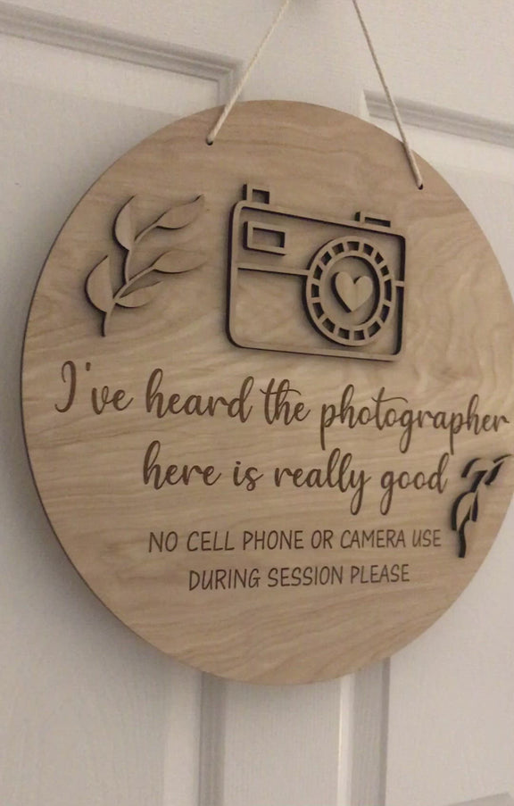 Photography Studio Sign No Cameras Phone Photographer Prop – VividEditions