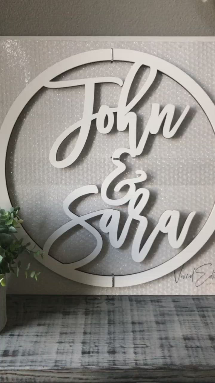 Wedding Backdrop Name - Birthday Backdrop Name - Nursery Name Sign ...