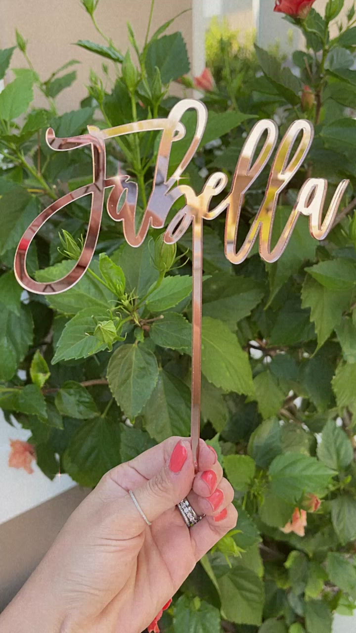 Personalized Name Cake Topper - Wedding Birthday Babyshower Cake ...
