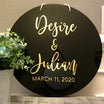 Couples Round 3D Acrylic Wedding Name Sign - Wedding Backdrop Sign ...