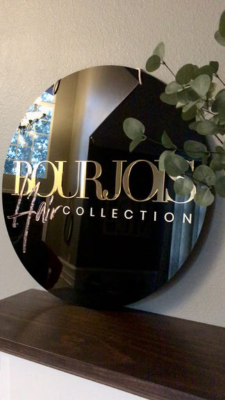 Round 3D Acrylic Business Sign - Beauty Bar, Hair Salon, Salon Suites ...