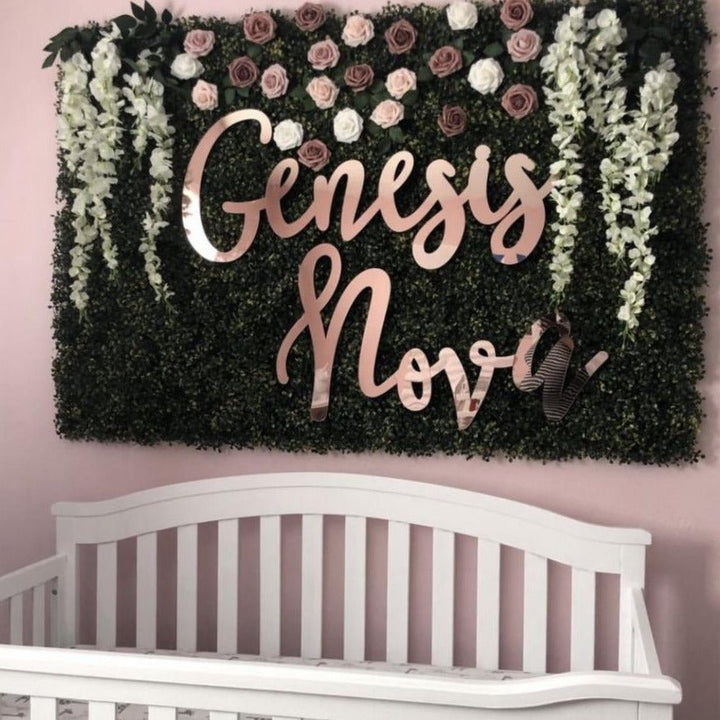 Wedding Backdrop Name - Birthday Backdrop Name - Nursery Name Sign ...
