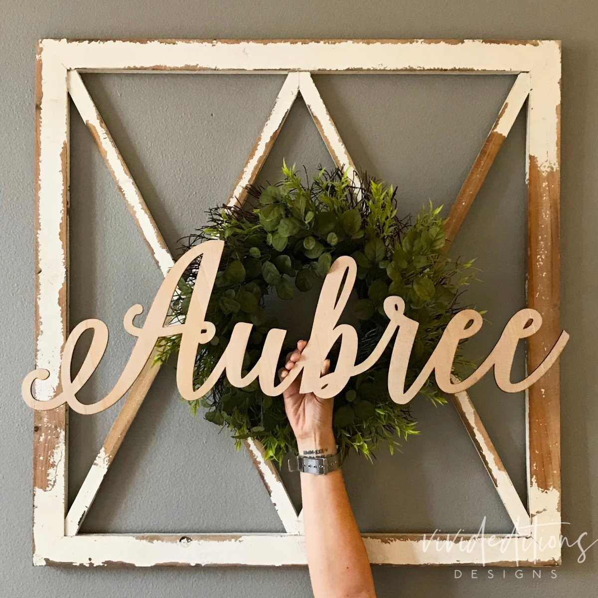 Wood Name Sign for Boxwood Backdrop Flower Walls - Weddings Birthday ...