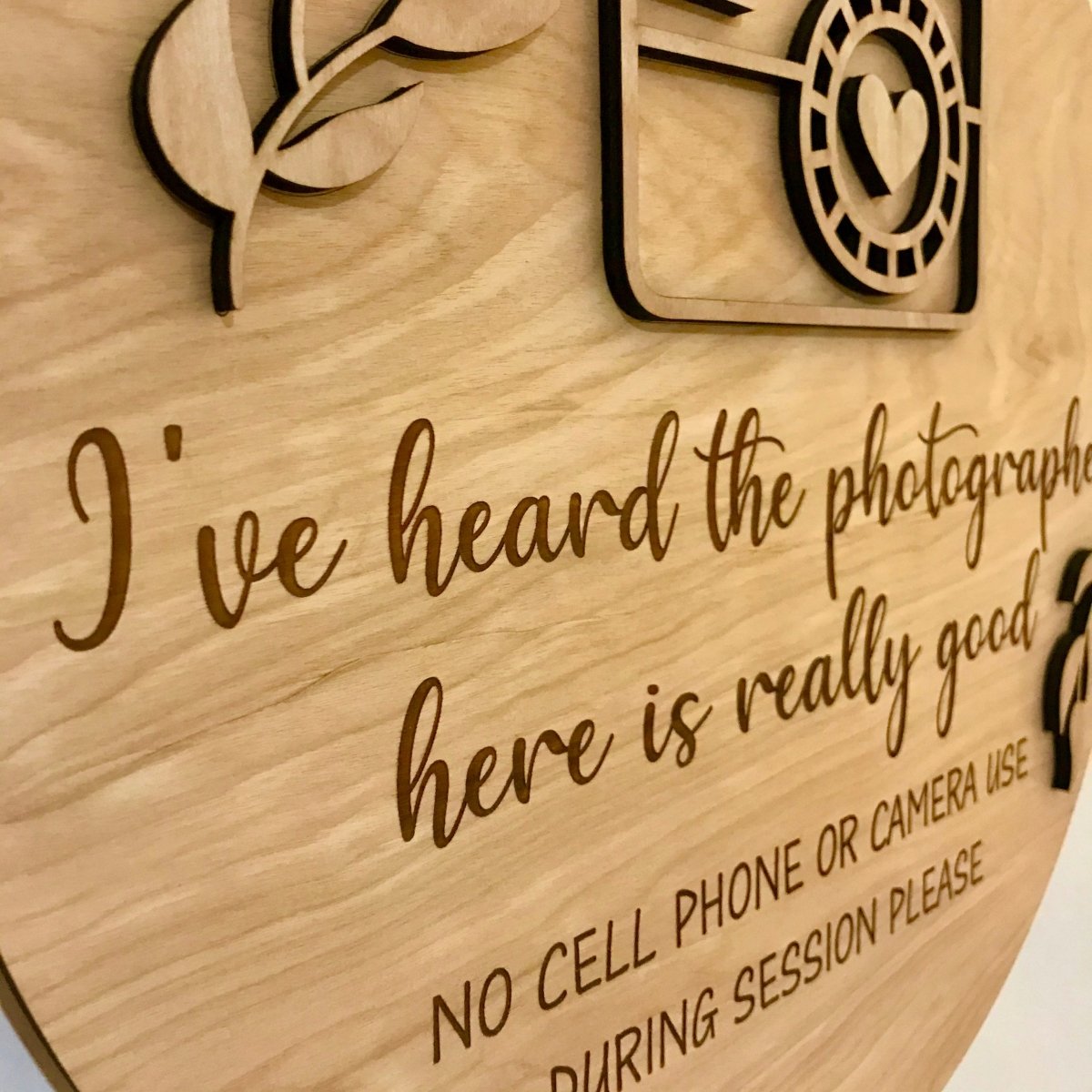 Photography Studio Sign No Cameras Phone Photographer Prop – VividEditions