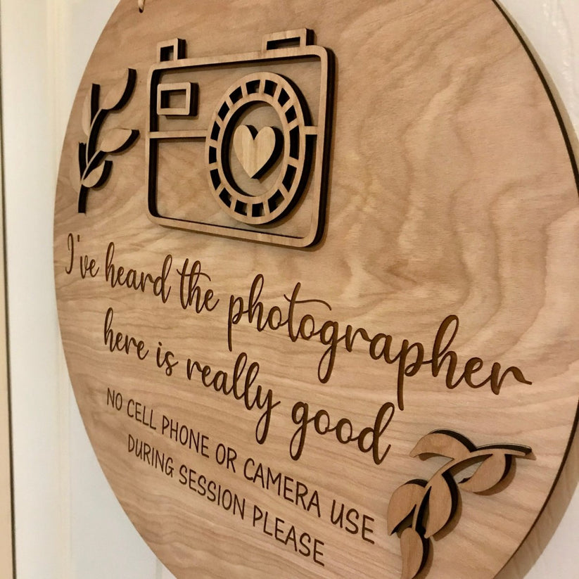 Photography Studio Sign No Cameras Phone Photographer Prop – VividEditions