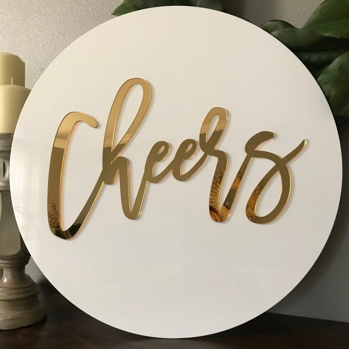 Round 3D Acrylic Name Sign - Baby Shower / Nursery Name Sign Backdrop ...