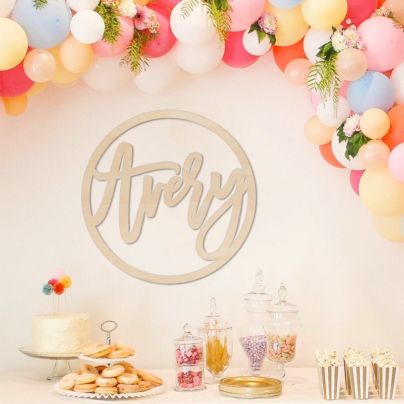Baby Shower Birthday Wedding Bridal Shower Name Sign Backdrop ...